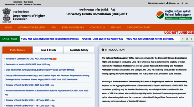 ugcnet.nta.ac.in - University Grants Commission (... - UGC NET Nta