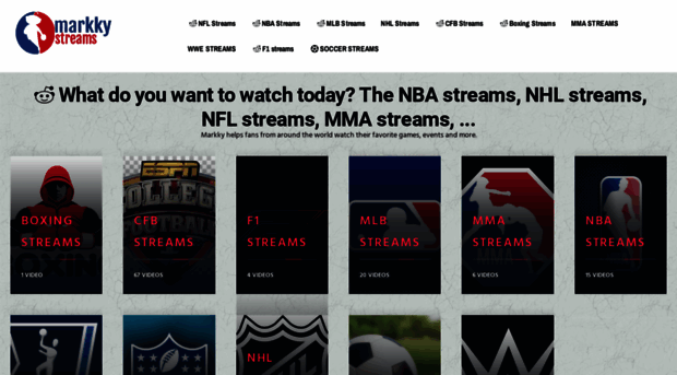 v.markkystreams.com - NBA streams, NHL streams, NFL ... - V Markky Streams
