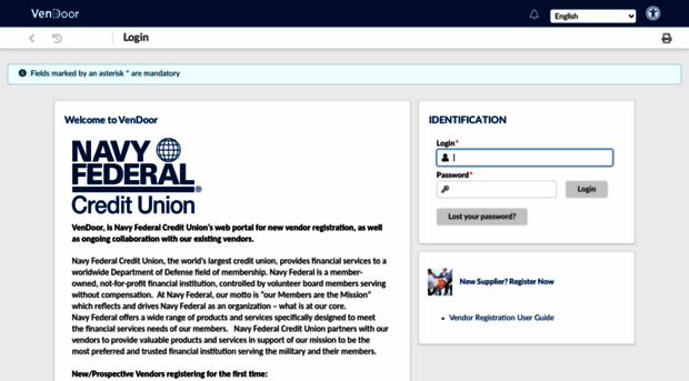 vendoorportal.navyfederal.org - Login: NFCU VenDoor - Ven Door Portal ...
