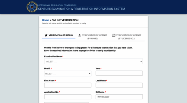 verification.prc.gov.ph - LERIS | Professional Regulatio ...