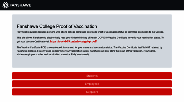 verify.fanshawec.ca - Fanshawe COVID Proof of Vaccin... - Verify Fanshawe C