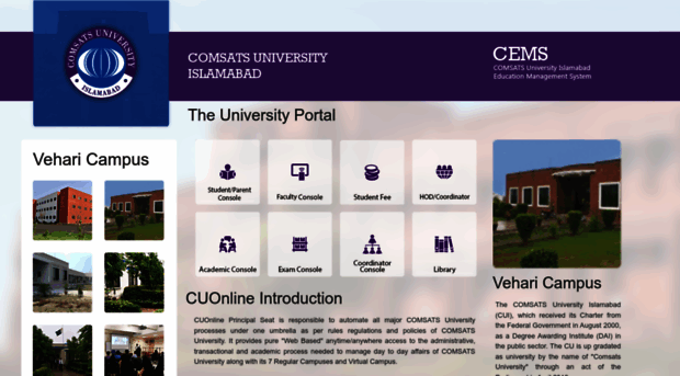 vhr-cms.comsats.edu.pk - CUI Portal - Vehari - Vhr Cms Comsats