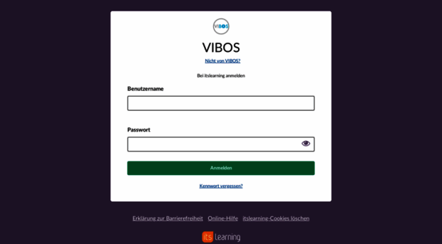 vibos-fronter.itslearning.com - itslearning-Anmeldeseite - Vibos Fronter Itslearning