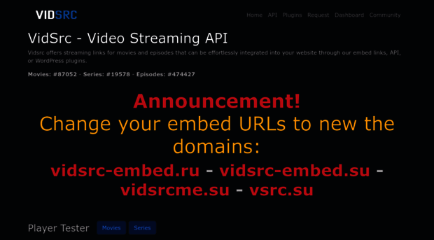 vidsrc.me - VidSrc - Video Streaming API - Vid Src
