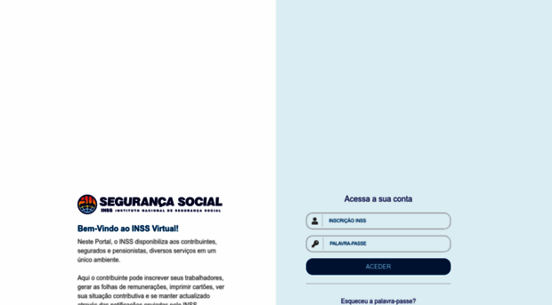 virtual.inss.gov.ao - Login - INSS Virtual - Virtual INSS Gov