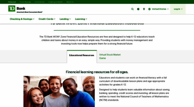 virtualstockmarket.tdbank.com - Financial Education Lessons fo ...