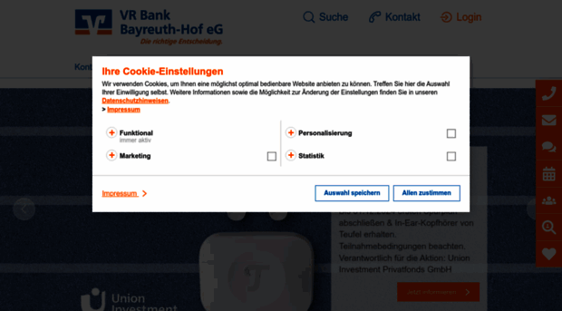 vrbank-hof.de - Startseite VR Bank Bayreuth-Ho... - VR Bank Hof