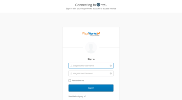 wageworks.innotas.com - PPM Pro | Customer Log In - Wageworks Innotas