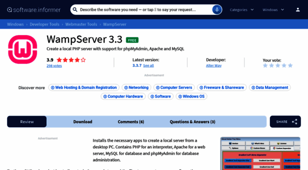 wampserver.informer.com - WampServer Download - Local PH... - Wamp ...
