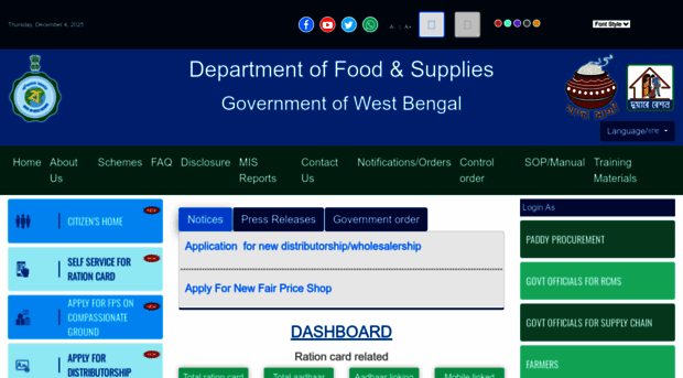 wbpds.wb.gov.in - Food & Supplies Department - G... - Wbpds Wb