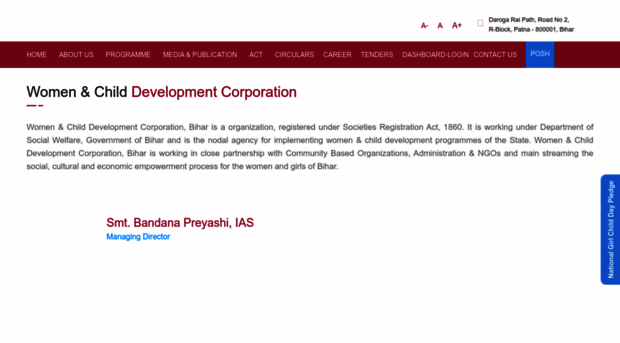 wcdc.bihar.gov.in - Women & Child Development Corp... - Wcdc Bihar