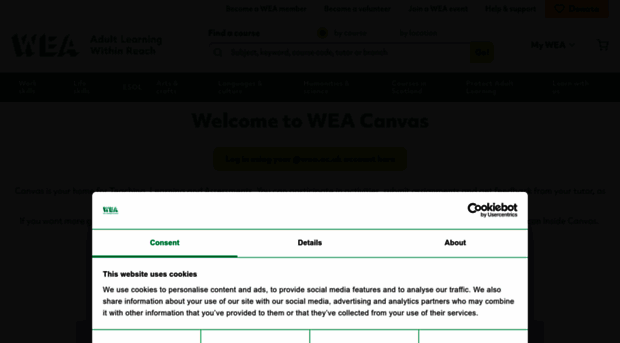 wea.instructure.com - Welcome to WEA Canvas | WEA - WEA Instructure
