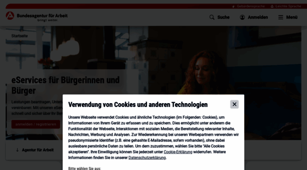 web.arbeitsagentur.de - eServices für Privatpersonen |... - Web Arbeit Sagentur
