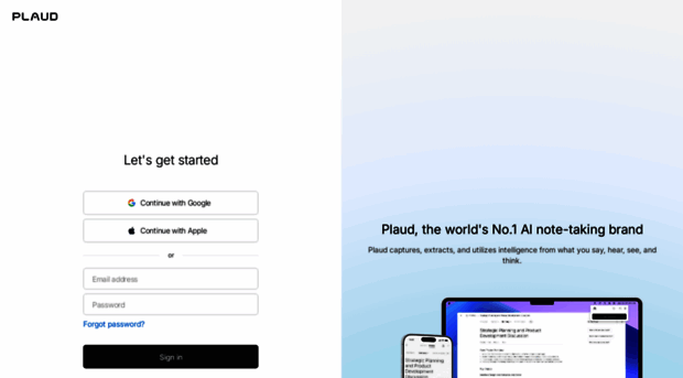 web.plaud.ai - PLAUD.AI - The World's No.... - Web PLAUD