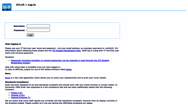 webapp.services.coventry.ac.uk - Log in : CU SOLAR - Webapp Services Coventry