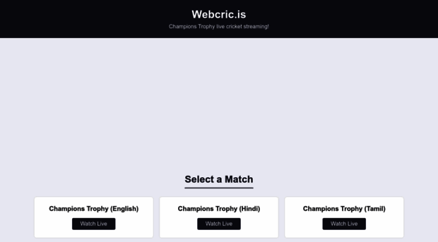 webcric.is - Webcric.Com - Watch Champions ... - Webcric