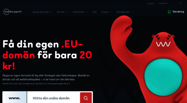 websupport.se - Domännamn och webbhotell för d... - Websupport