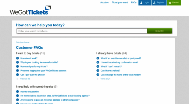 wegottickets.freshdesk.com - Wegottickets Freshdesk