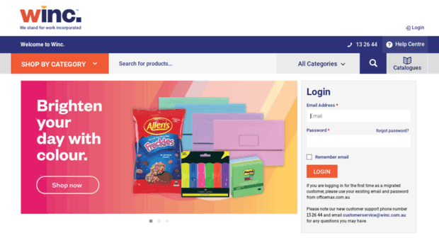 welcome.winc.com.au - Furniture, Stationery, Hygiene... - Welcome Winc