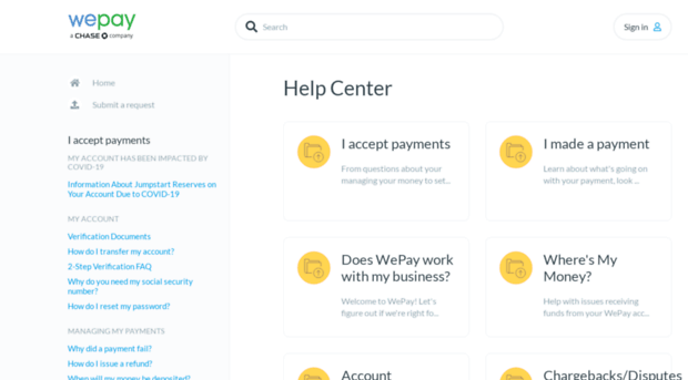 wepay.zendesk.com - WePay Help Center - We Pay Zendesk