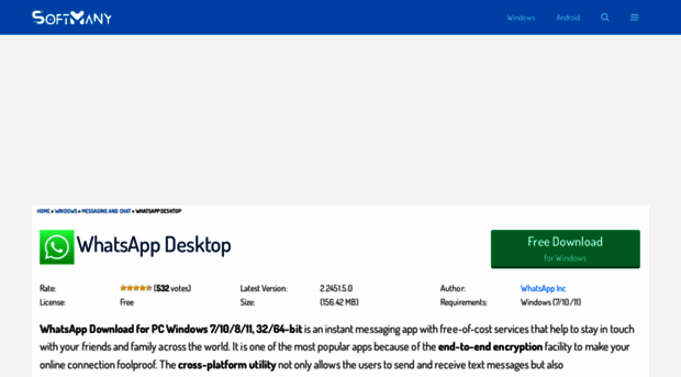whatsapp-desktop.softmany.com - WhatsApp for PC Windows - Down ...