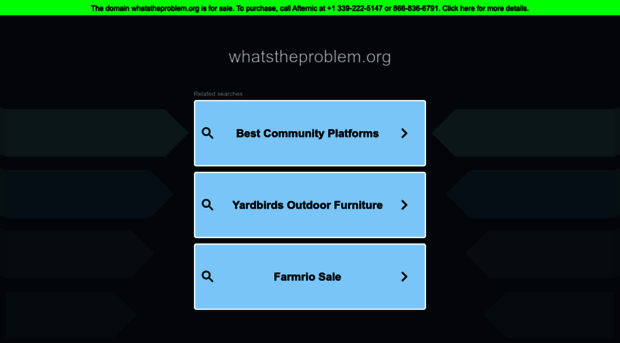 whatstheproblem.org - What's The Problem? - What S The Problem
