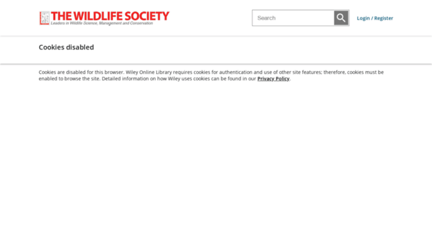 wildlife.onlinelibrary.wiley.com - The Wildlife Society - Wiley O ...