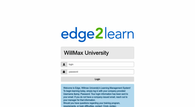 willmax.litmos.com - Application - edge2learn - Willmax Litmos