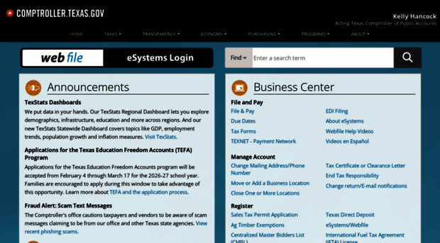window.texas.gov - Texas Comptroller of Public Ac... - Window Texas