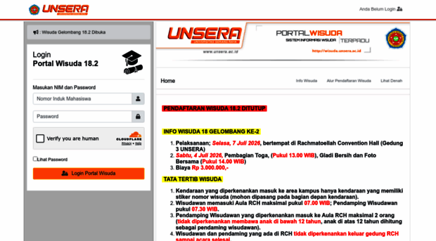 wisuda.unsera.ac.id - Portal Wisuda UNSERA - Wisuda UNSERA