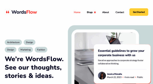 wordsflow-template.webflow.io - WordsFlow - Webflow HTML websi... - Words Flow Template Webflow