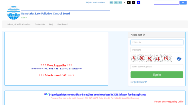 xgn.karnataka.gov.in - Pollution Control Board - Xgn Karnataka