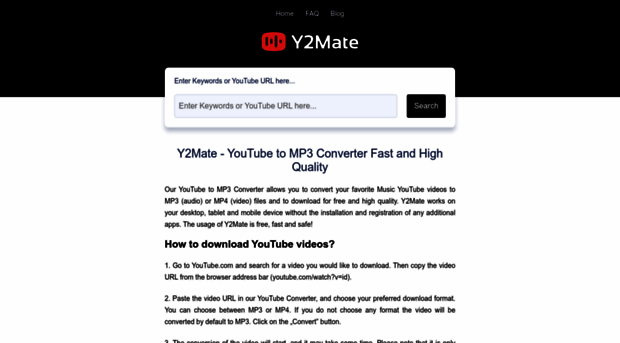 y2-mate.nu - Y2Mate - YouTube to MP3 Tools ... - Y2Mate