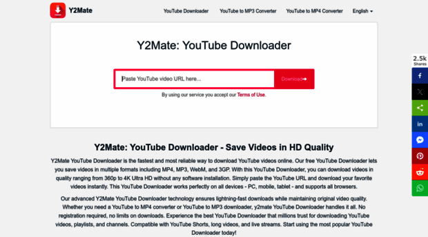 y2mate.tools - Y2Mate: YouTube To MP3 & MP4 C... - Y2Mate