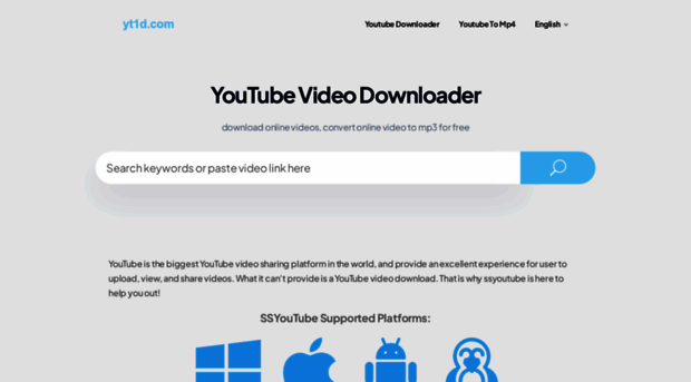 yt1d.com - Free YouTube Video Downloader ... - YT1D