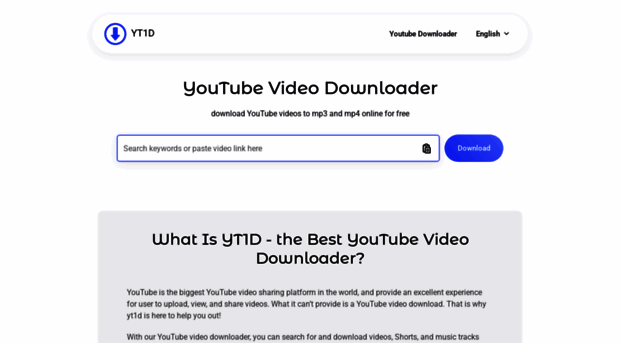 yt1d.net - Free YouTube Video Downloader ... - YT1D