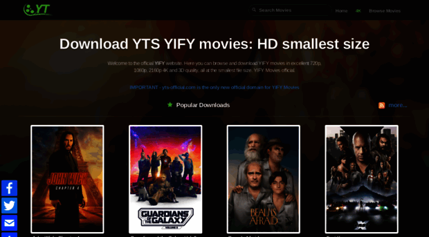 yts-official.com - The Official Home of YIFY Movi... - YTS Official