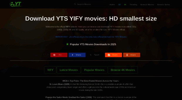 yts-official.org - YTS: The Official Home of YIFY... - YTS Official