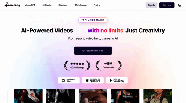 zoomerang.vercel.app - Zoomerang: Video Editor & Vide... - Zoomerang Vercel